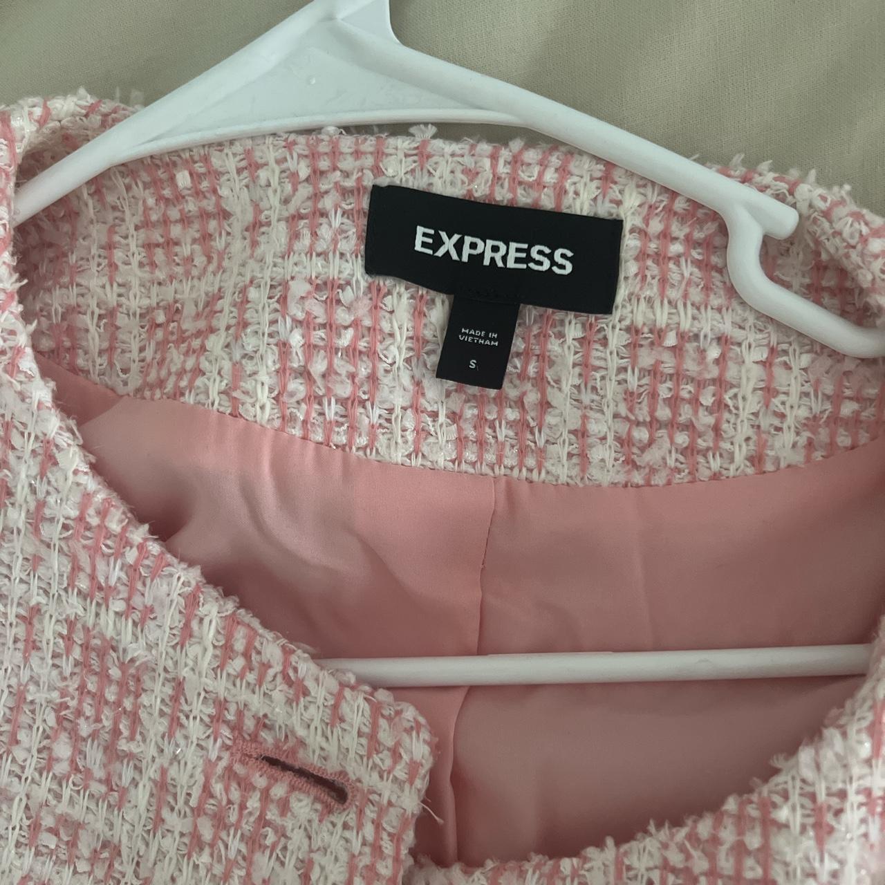 Express tweed blazer. Size S. Worn once, super cute... - Depop