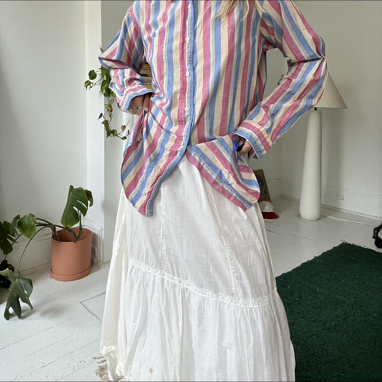True 1800’s victorian tie cotton peasant skirt. Size... | Depop