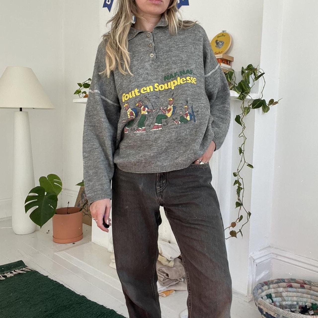 Naf Naf Paris 1980’s buttery soft slouchy wool... - Depop