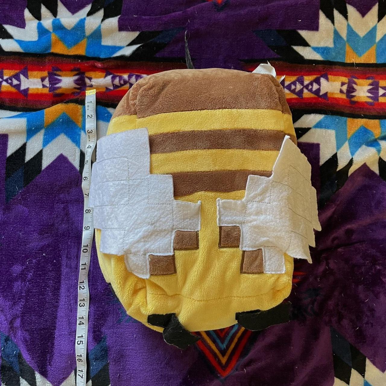 minecraft bee stuffed animal plushie -small black... - Depop