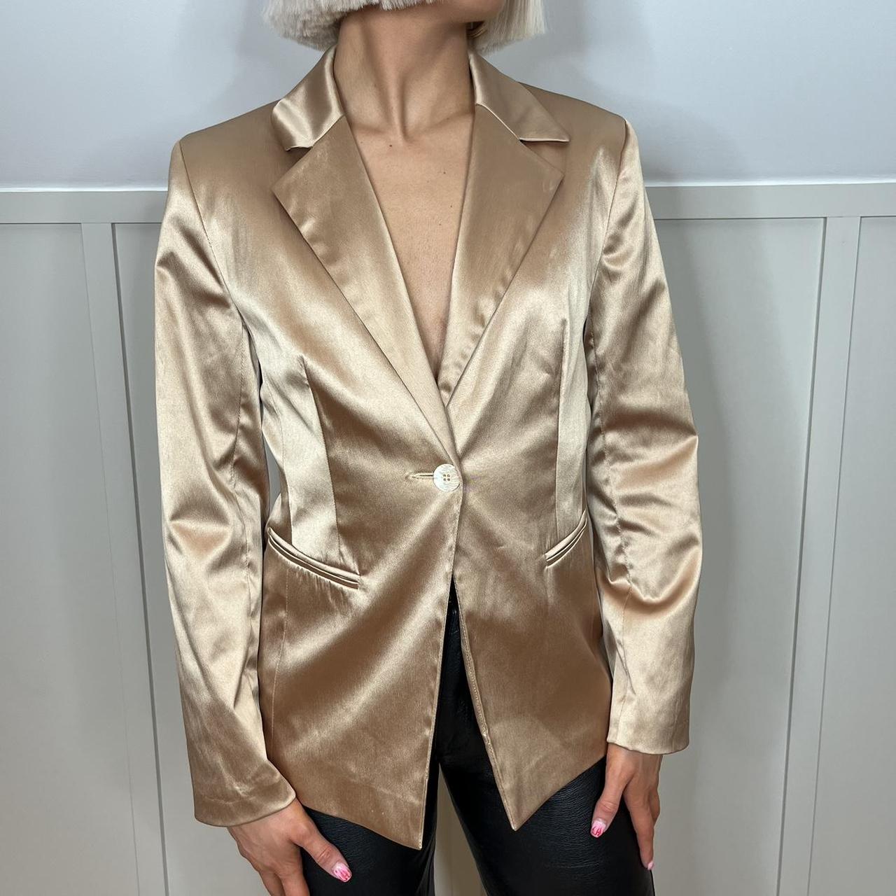 NL collection gold metallic blazer 🫶🏼 fitted /... - Depop