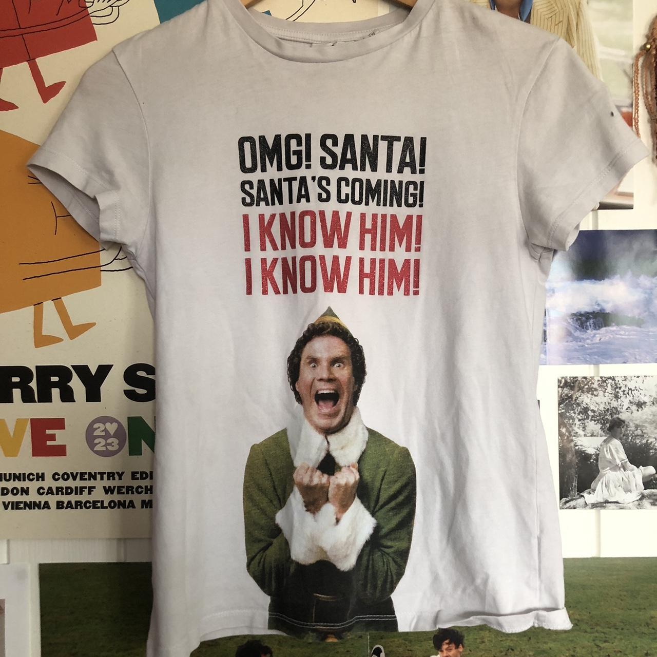 official elf merch.. super cute christmas shirt with... - Depop