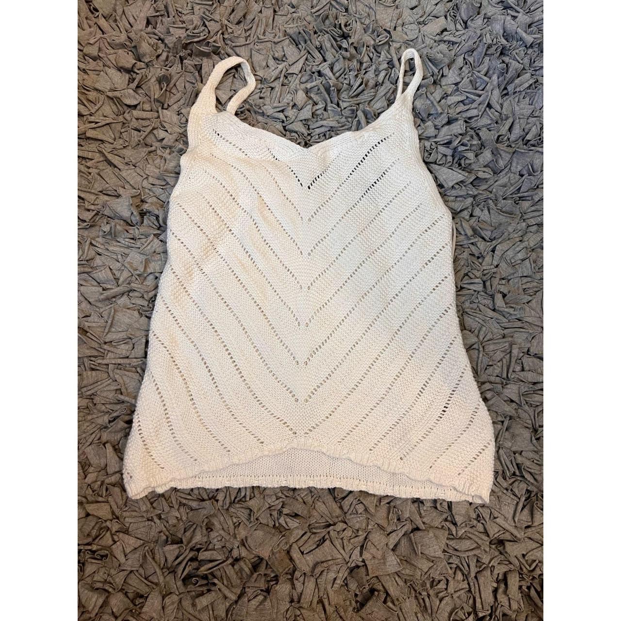 crochet knit tank top Size: S Brand: Primark... - Depop