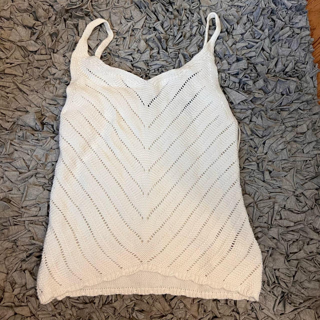 crochet knit tank top Size: S Brand: Primark... - Depop