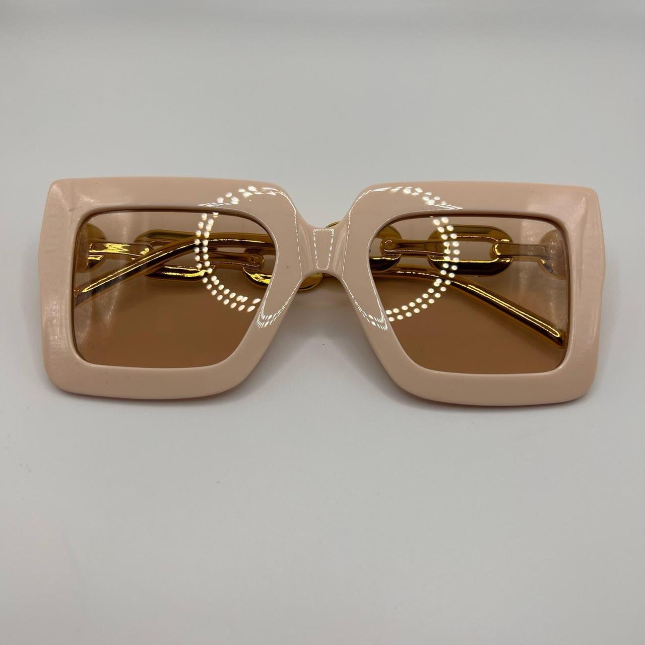 Tan Frames with Gold chain detail NWT Storage: S007 - Depop