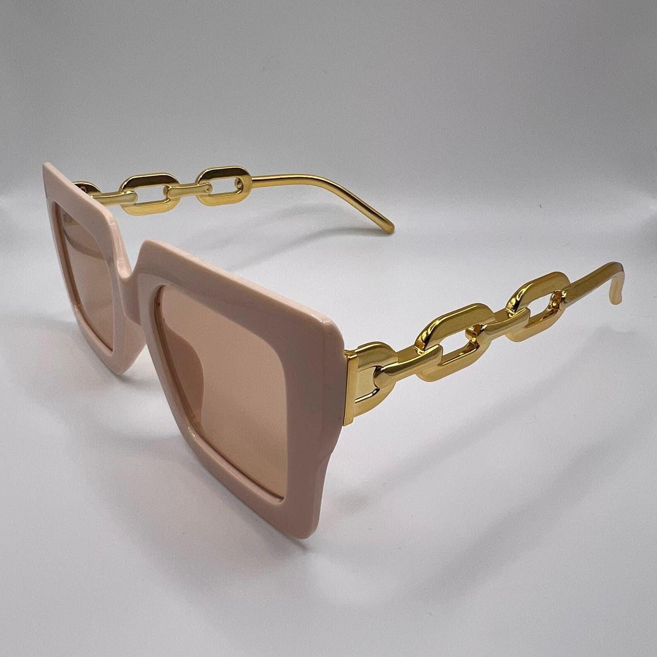 Tan Frames with Gold chain detail NWT Storage: S007 - Depop