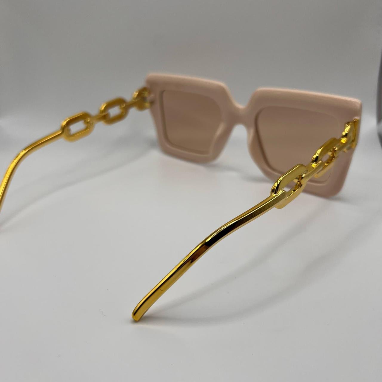 Tan Frames with Gold chain detail NWT Storage: S007 - Depop