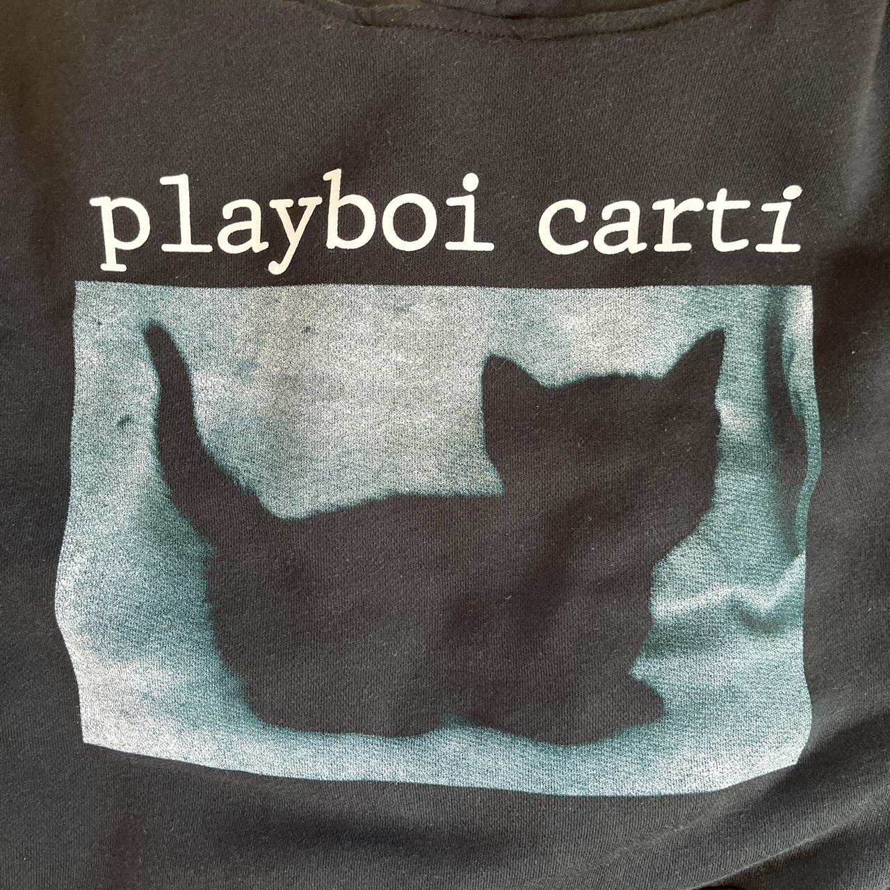 Black Playboi Carti Cat Hoodie (2020) Size... | Depop