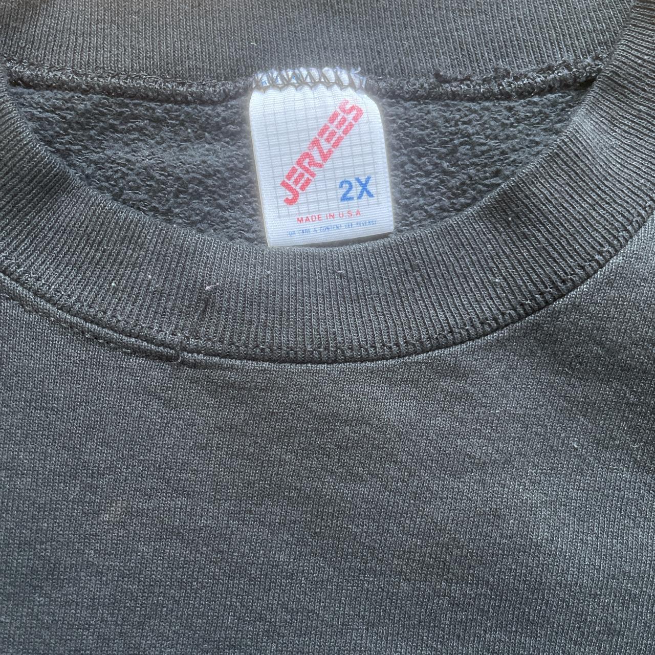 80s black blank crew neck Jerzees Made in USA... - Depop