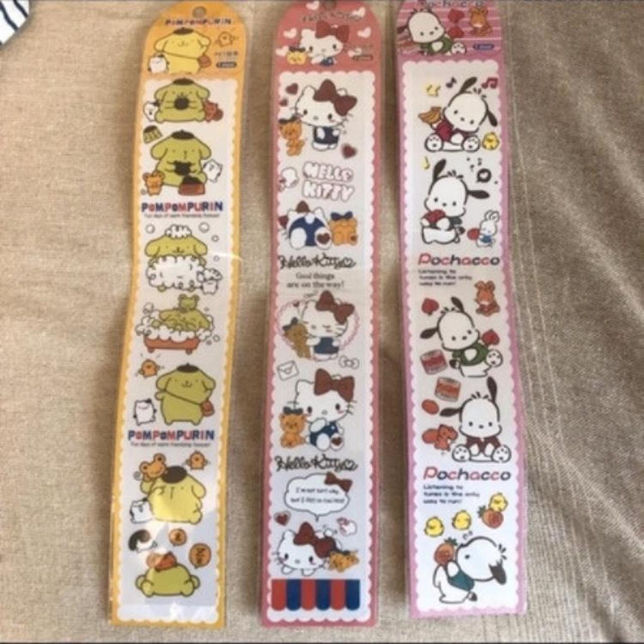 Sanrio stickers x 3 Pompompurin Hello kitty pochacco... - Depop