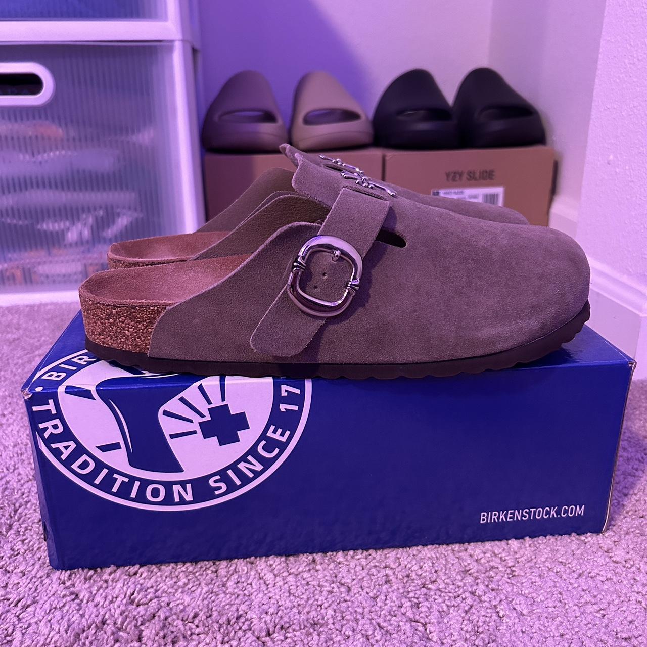 chrome hearts x birkenstock boston collab bought... - Depop