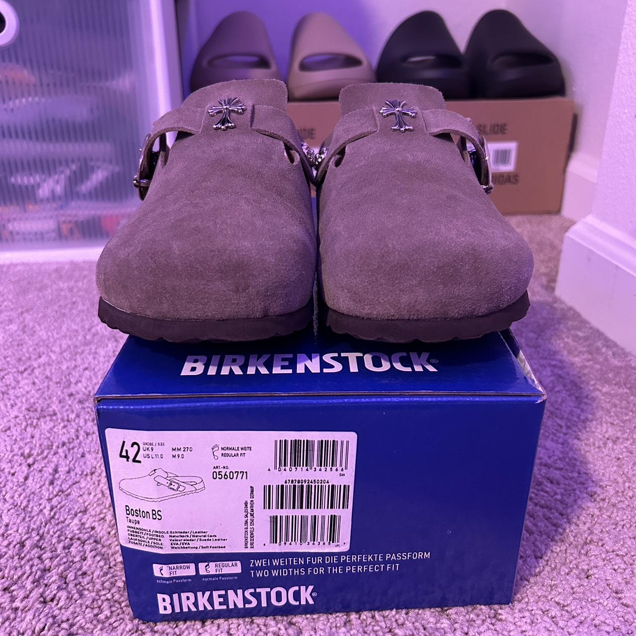 chrome hearts x birkenstock boston collab bought... - Depop