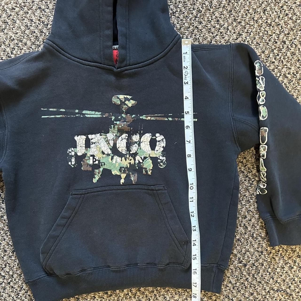 Vintage JNCO Boys Sz 6/7 L Camouflage Hoodie Youth... - Depop