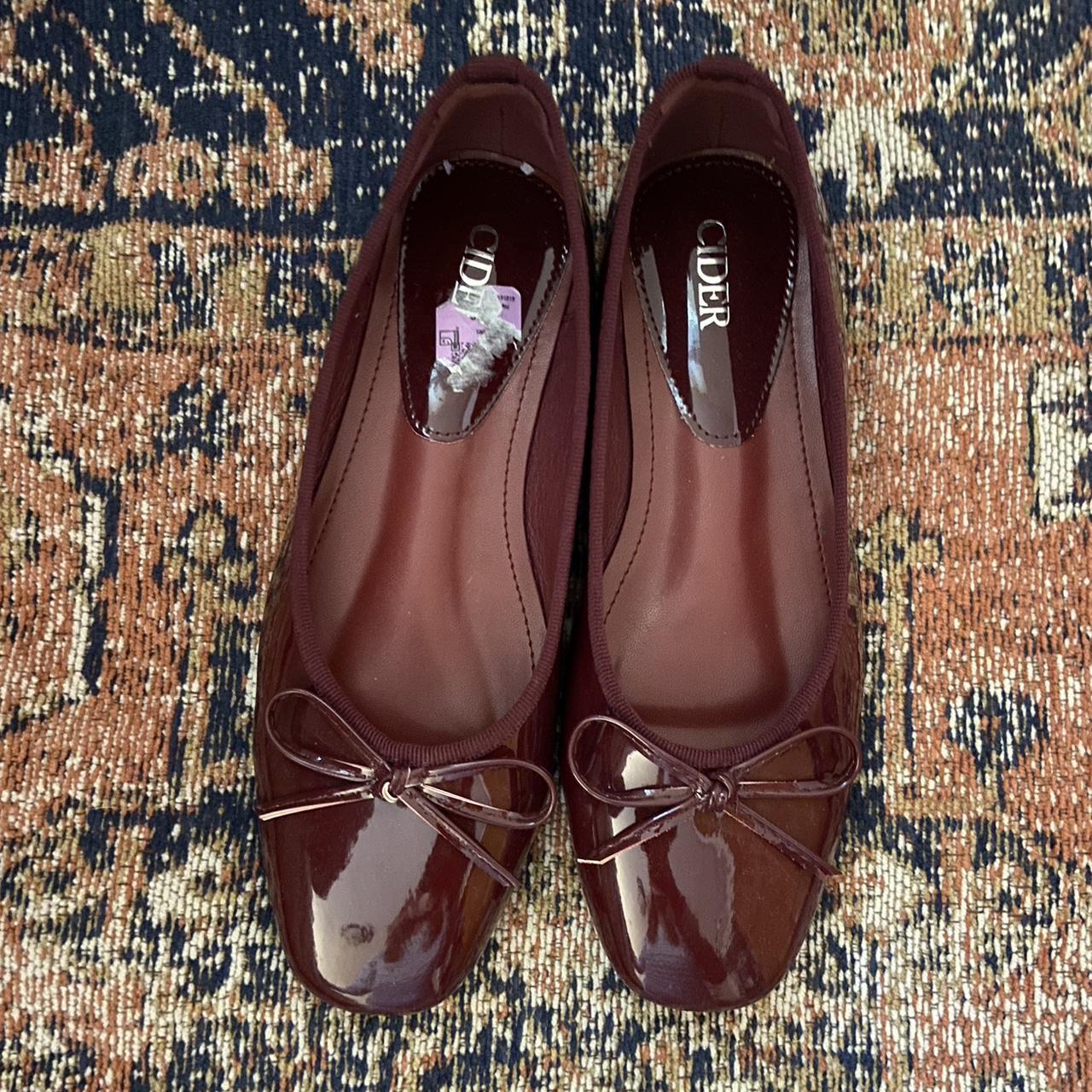 Cider maroon flats re-thrifted size marked was 8... - Depop