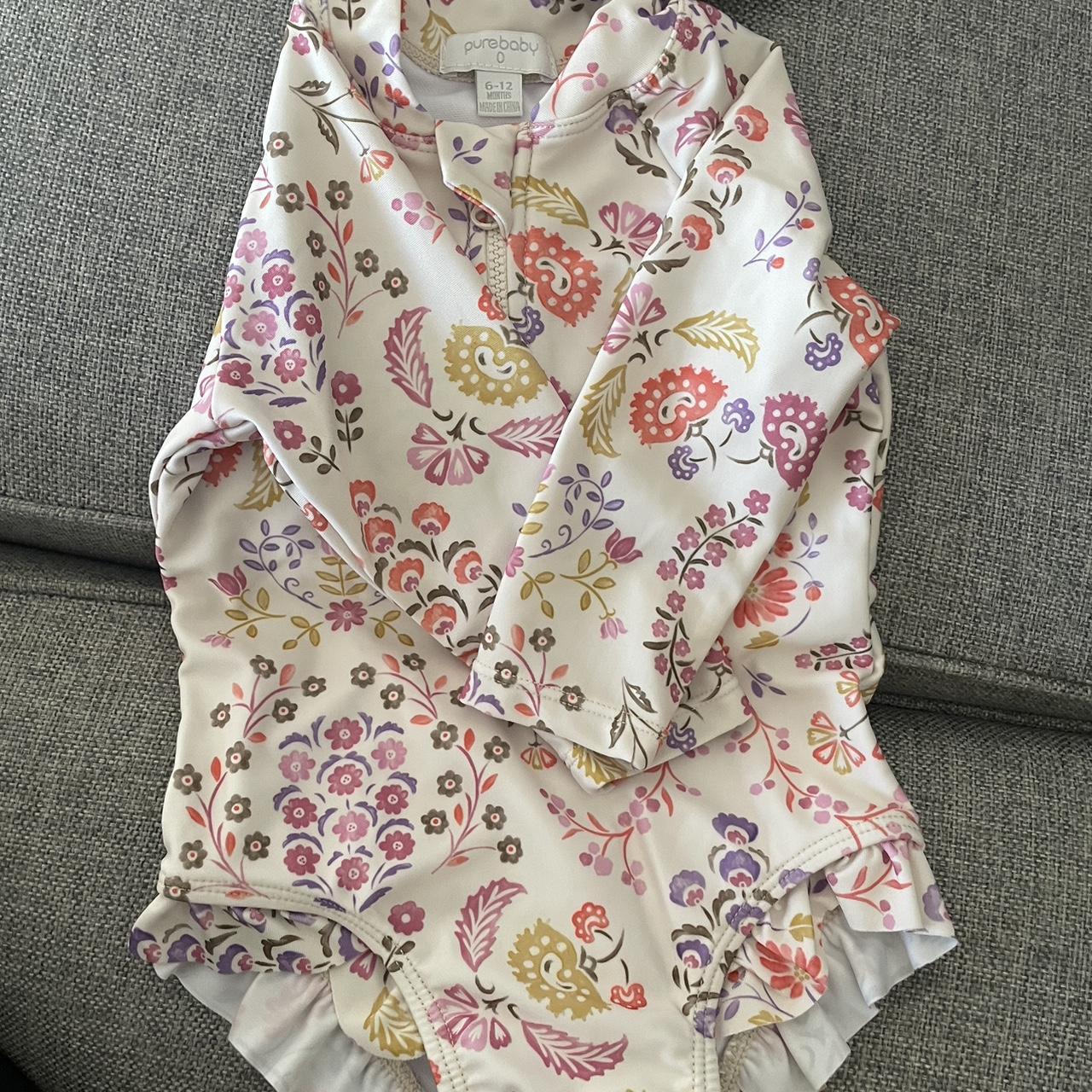 Purebaby bathers & hat - Depop