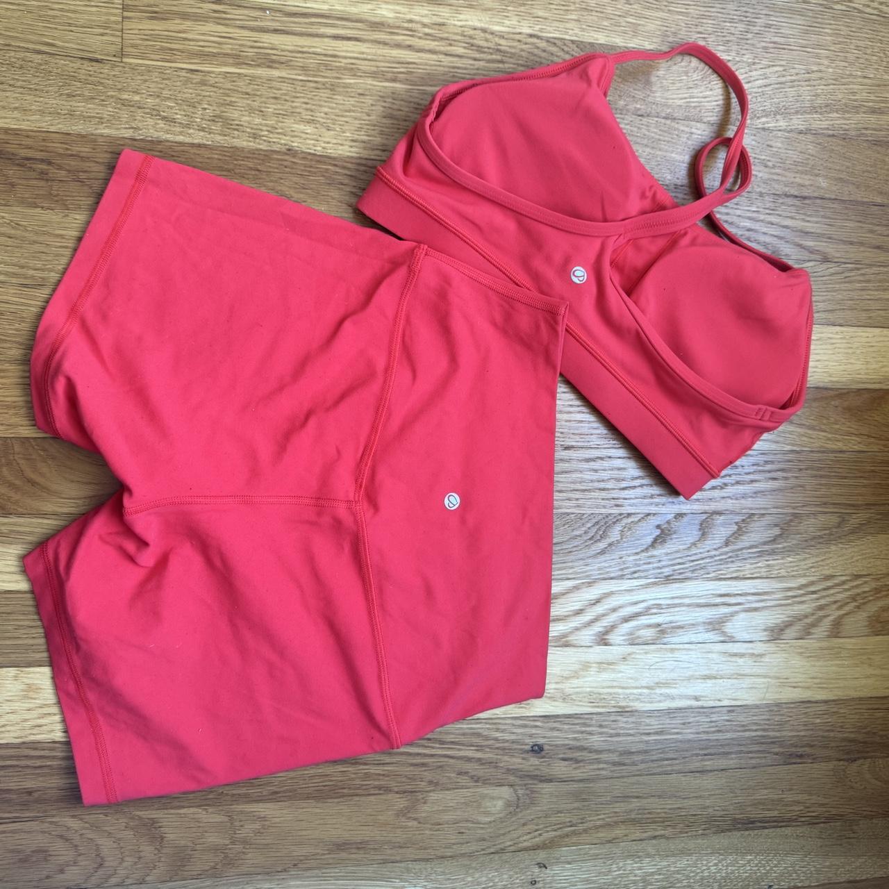 red workout set - size medium - Depop