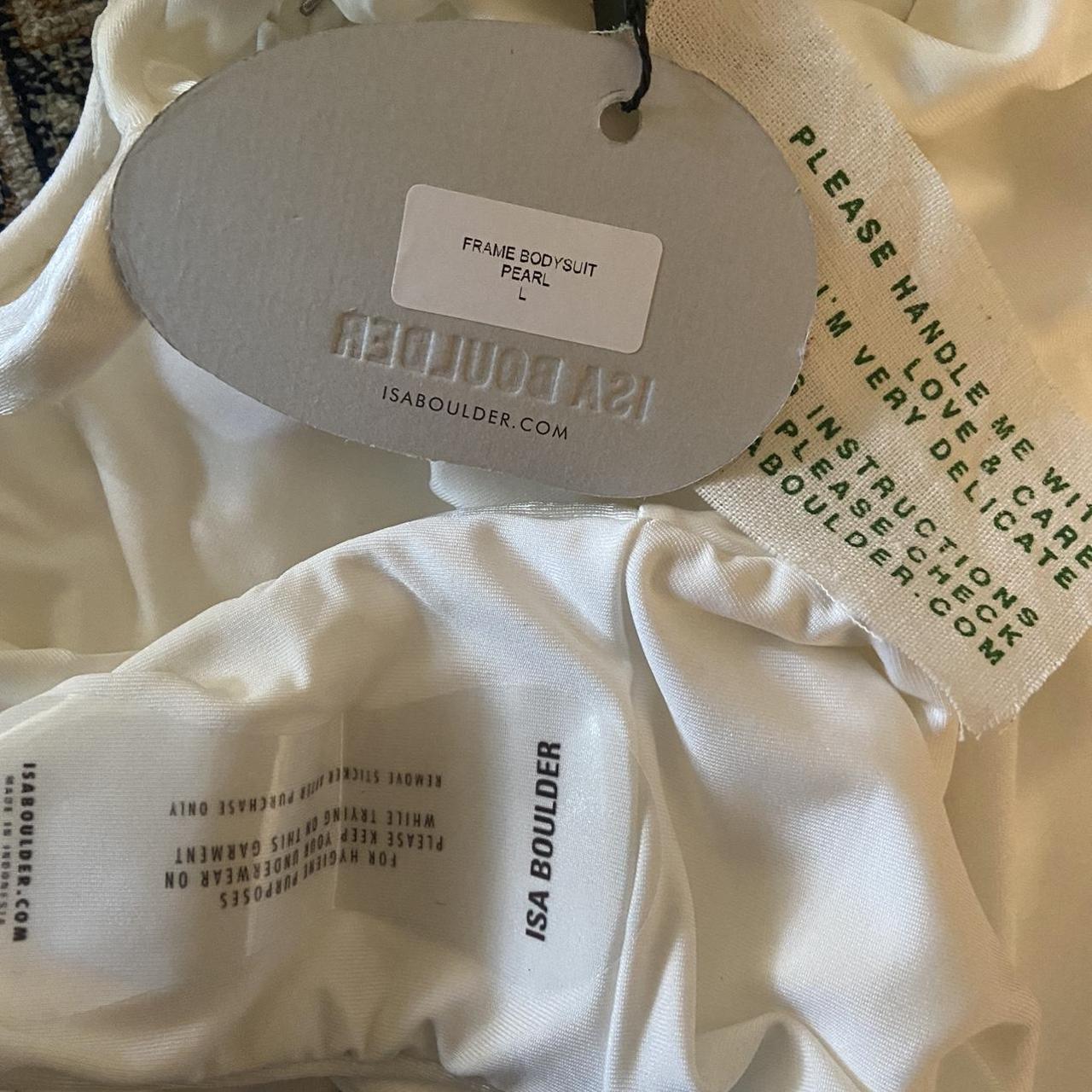 Isa Boulder white bodysuit/swimsuit in S (marked L... - Depop