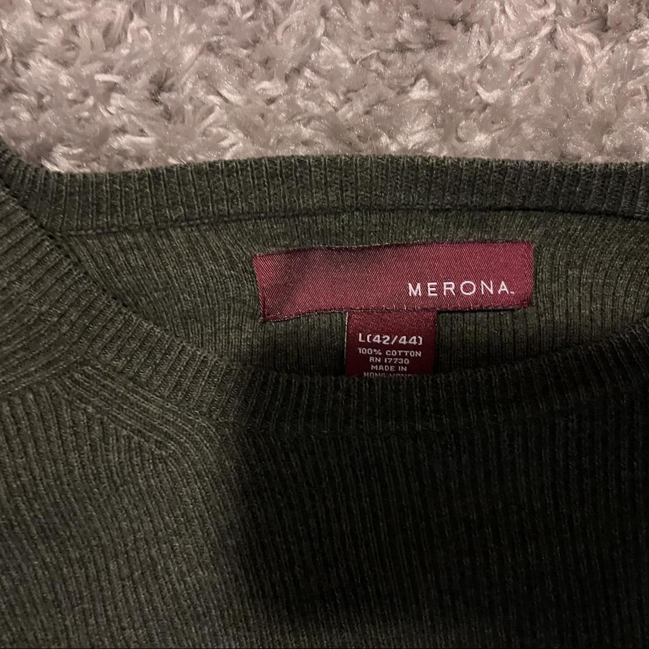 Earth green vintage merona long sleeve Size: L - Depop
