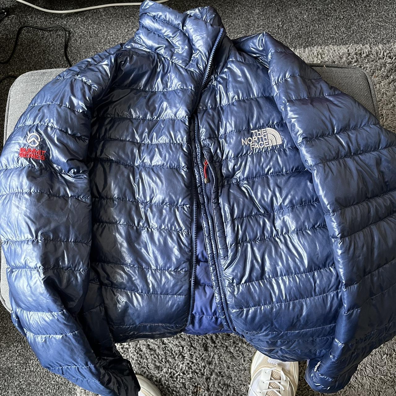 North Face Summit Series 800 Jacket Blue Size... - Depop
