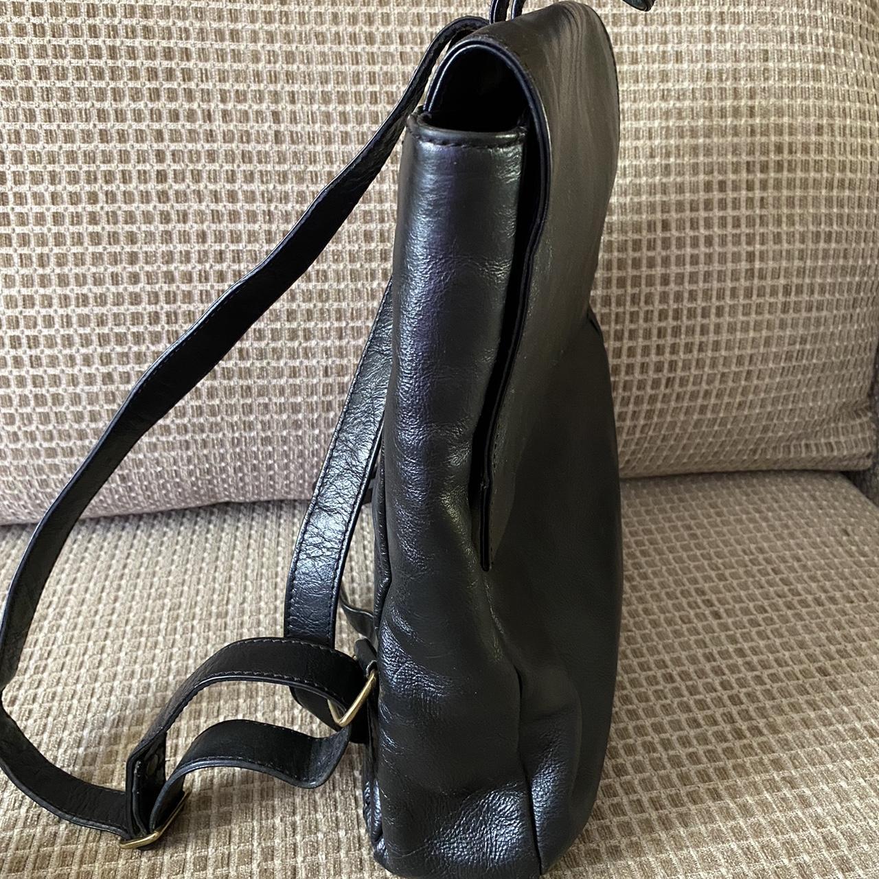 HIDESIGN black leather backpack, medium size,... - Depop