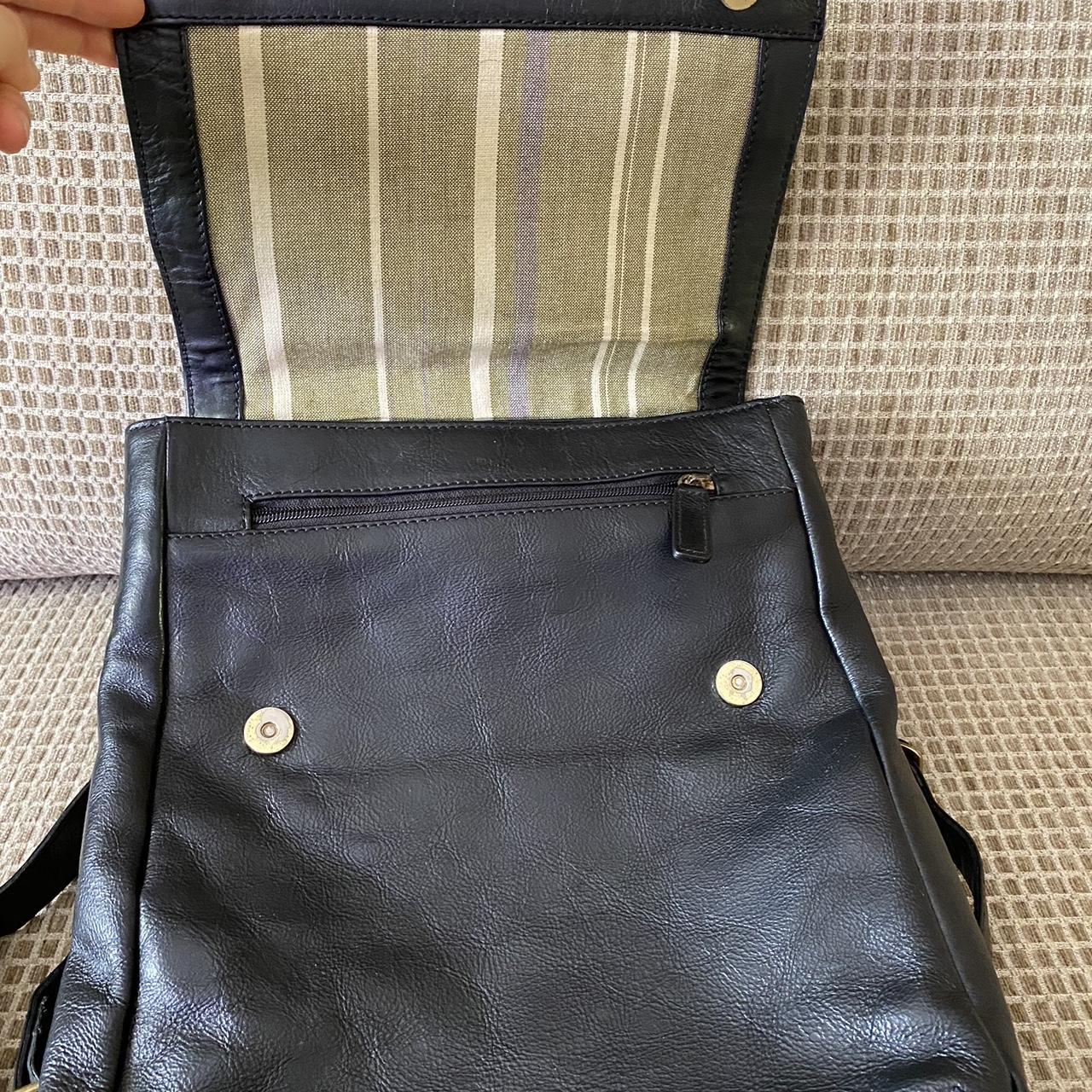HIDESIGN black leather backpack, medium size,... - Depop