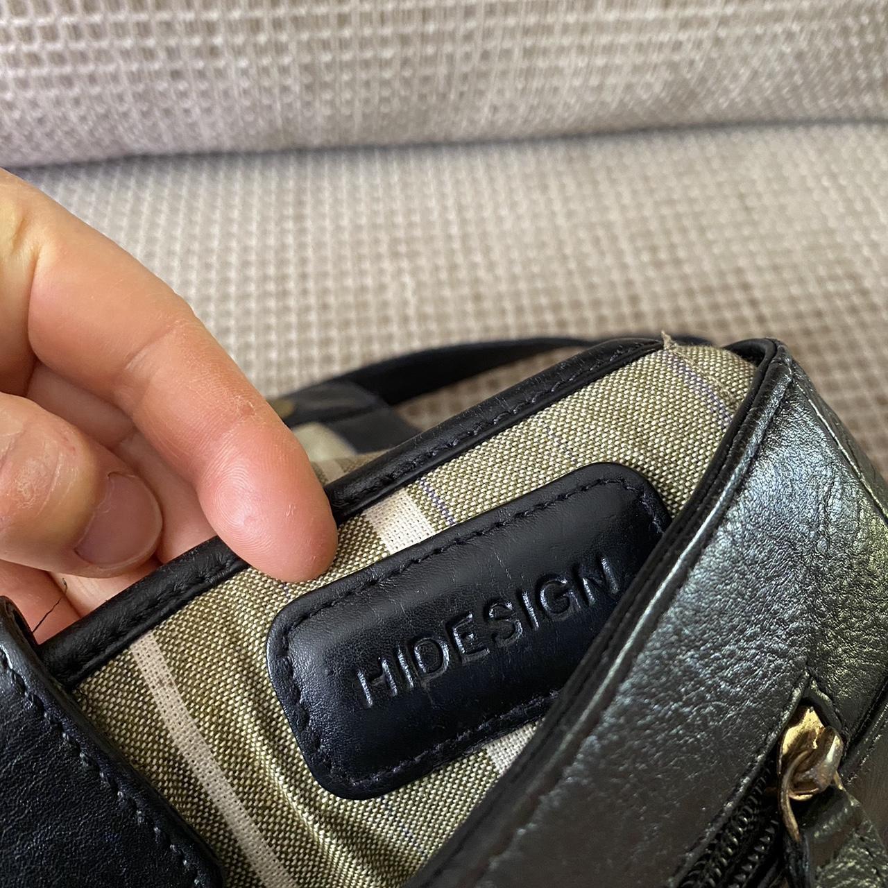 HIDESIGN black leather backpack, medium size,... - Depop