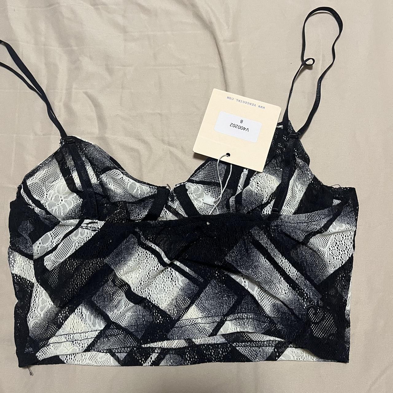 Underwire crop top. Mesh material NWT - Depop