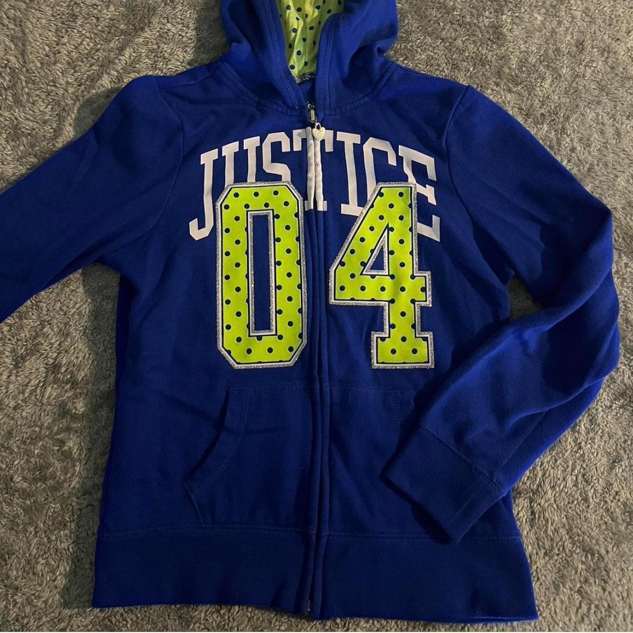 Cute shimmery justice jacket Has a heart... - Depop