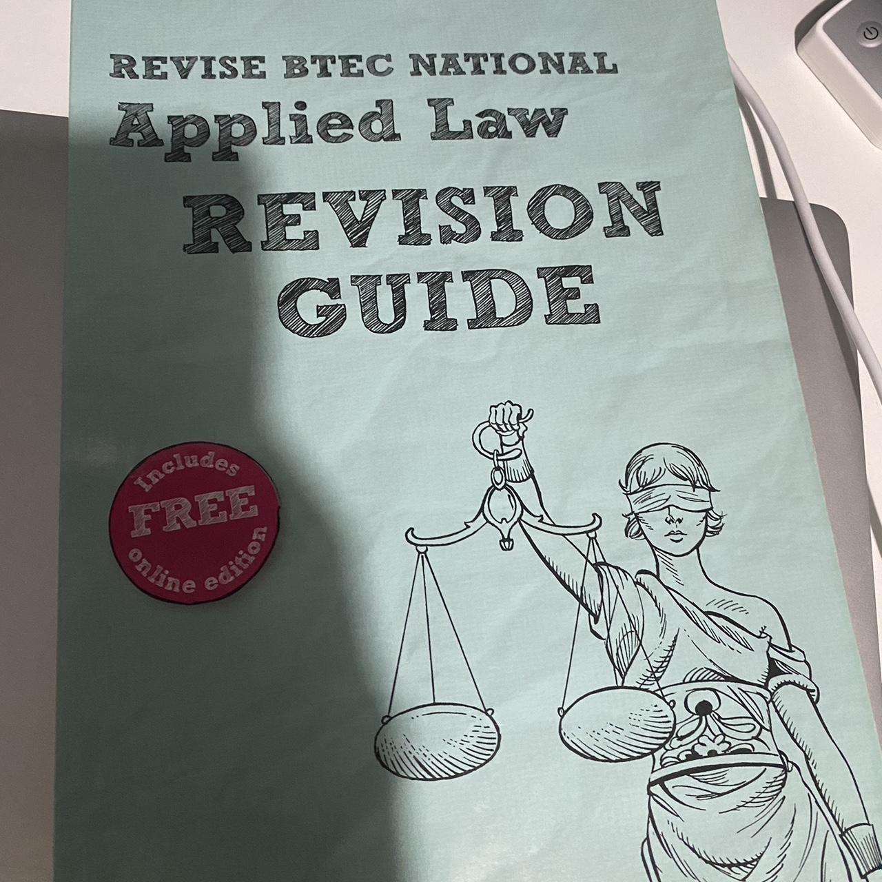 BTEC applied law revision guide (gave me a distinction) - Depop