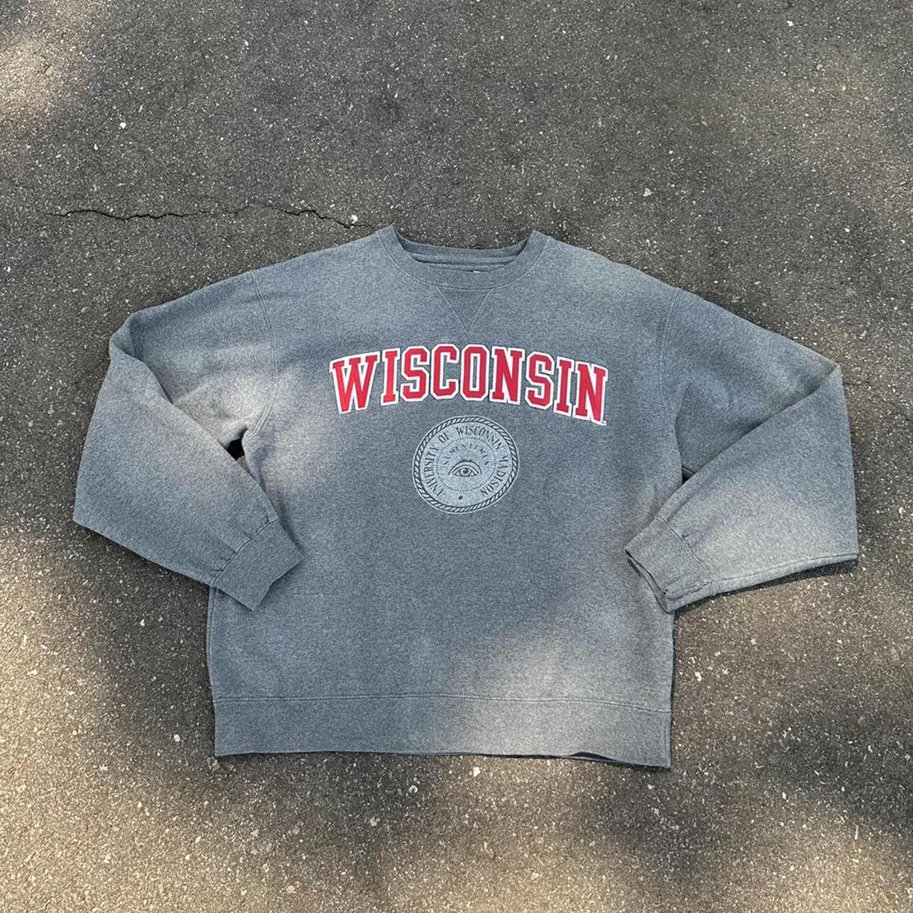 UW Wisconsin Crewneck - Size M Listed - Measurements... - Depop