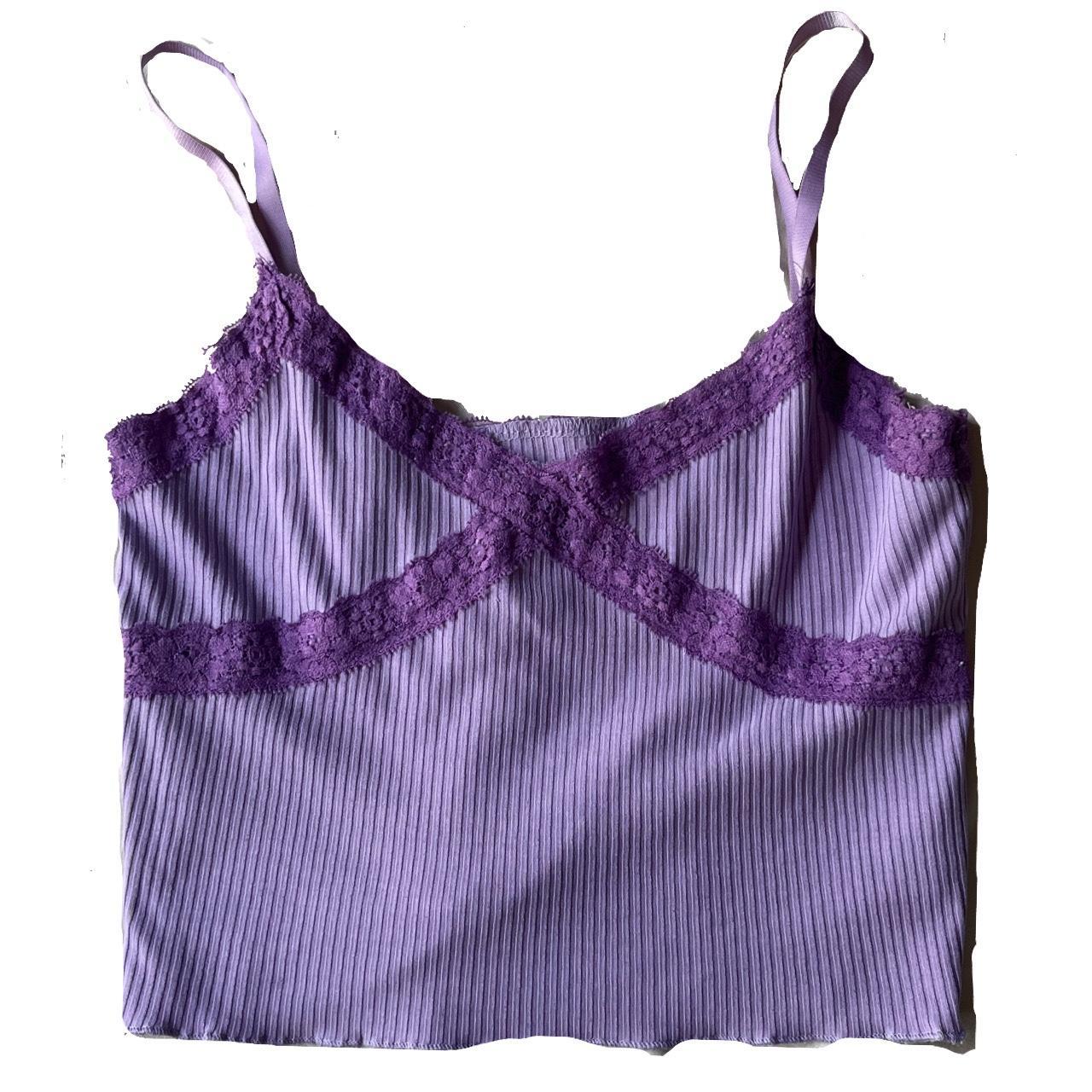 Purple lace tank top y2k Not sure where this is... - Depop