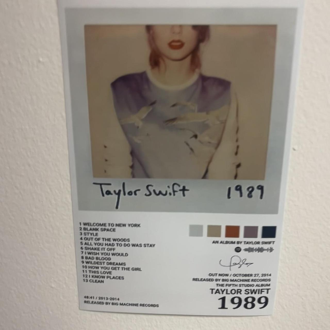 Taylor Swift 1989 Mini Poster 4 x 6 - Depop