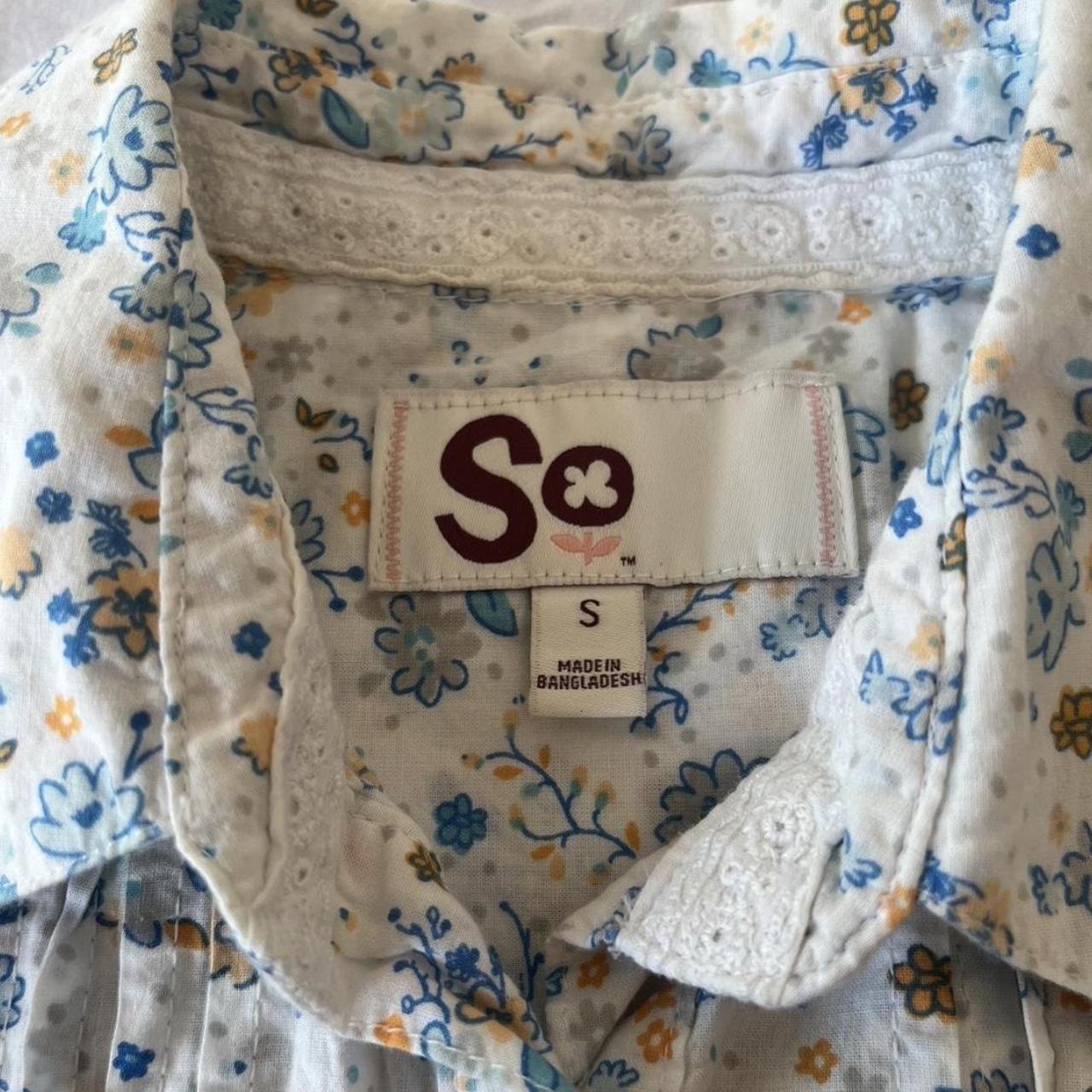SO clothing fitted floral button down ⭐️ such a... - Depop