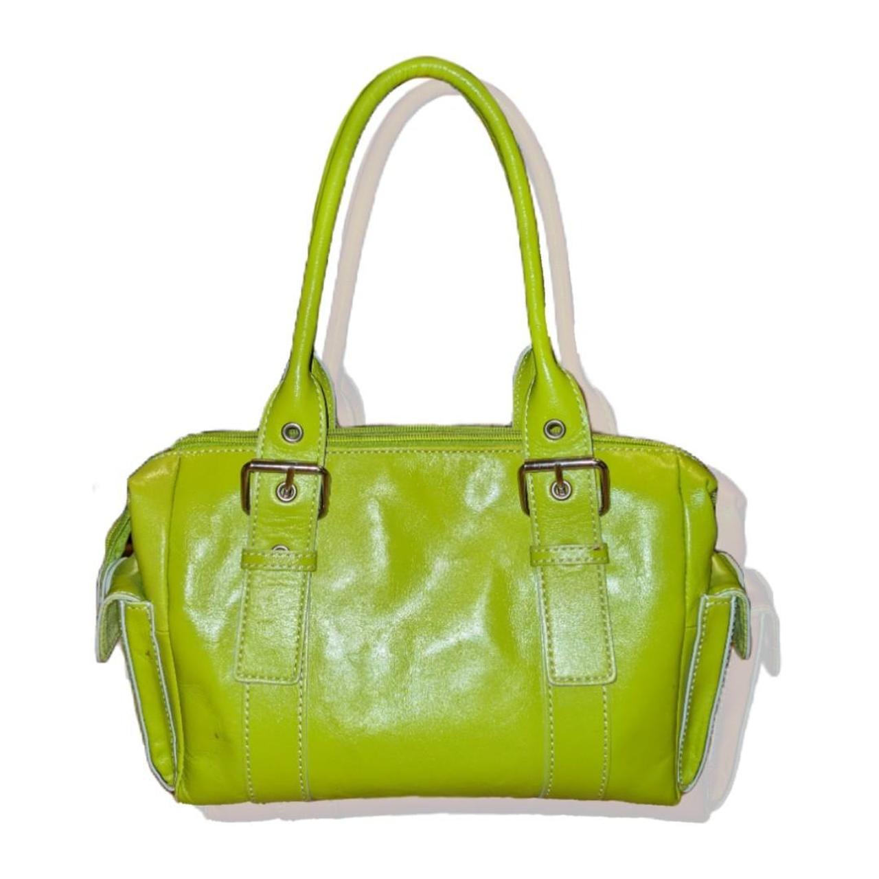 HYPE lime green leather lime bag ☆° small but fits a... - Depop
