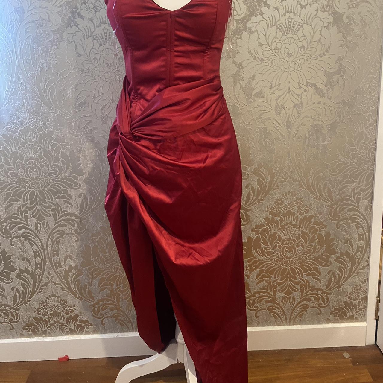 Gorgeous Red Strapless Jessica Rabbit Bodycon Dress... - Depop