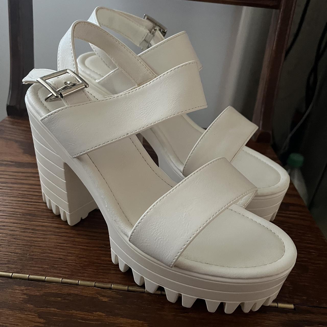 White Platform Sandals! White platform Sandals only... - Depop
