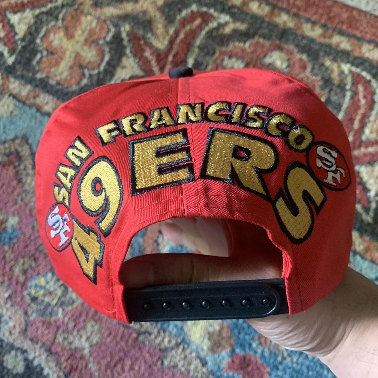 Vintage 90s Sf 49ers gold back hit SnapBack Team nfl... - Depop