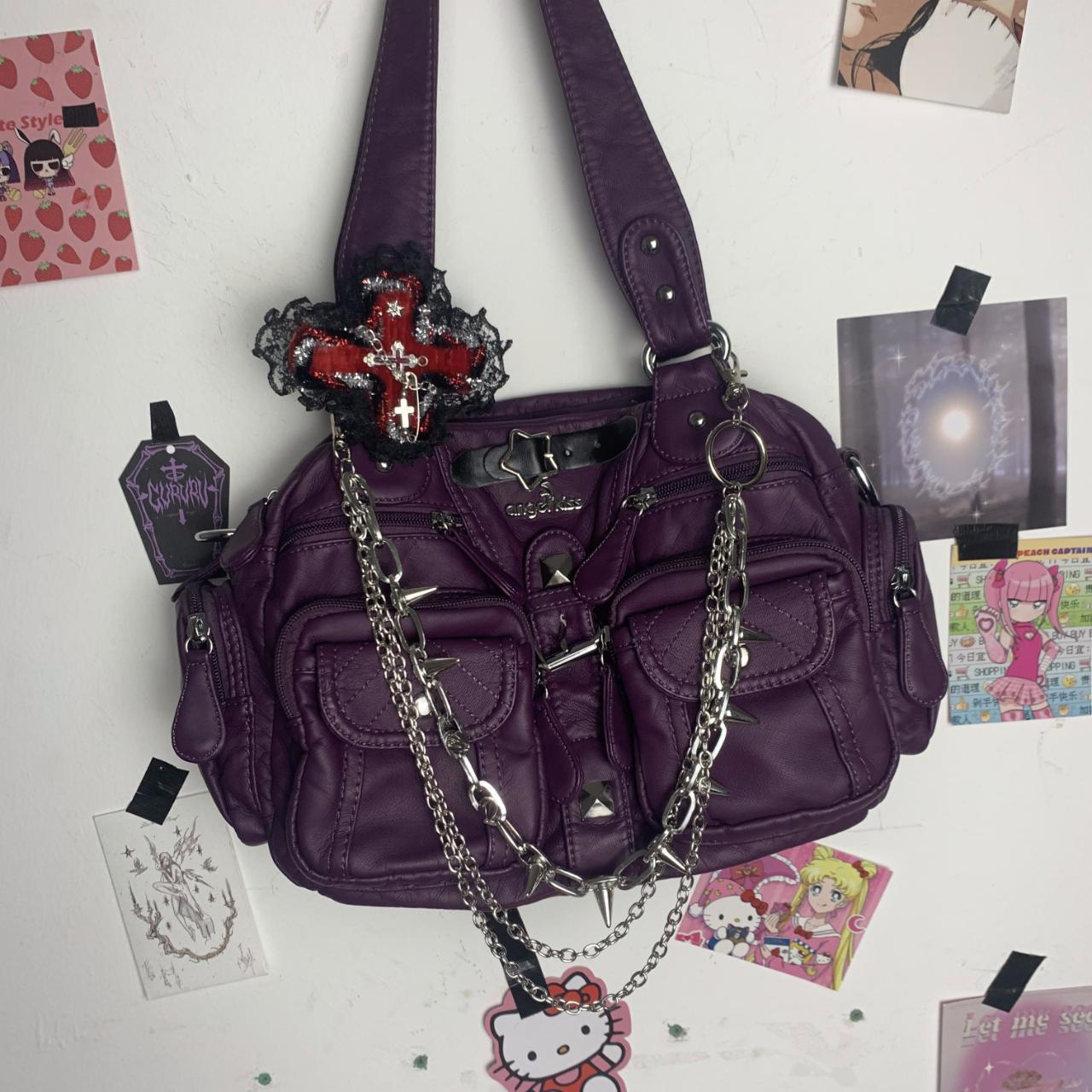 00S y2k streetwear pu bag, streetwear bag, grunge... - Depop