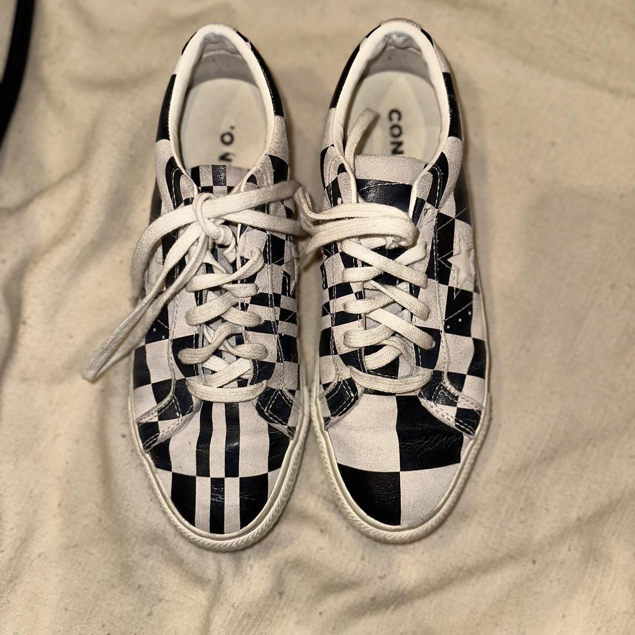 Women’s vintage checkered converse size 7.5. Good... | Depop