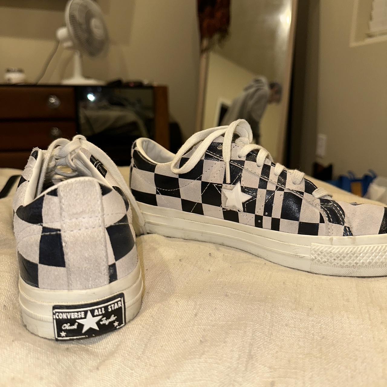 Women’s vintage checkered converse size 7.5. Good... | Depop