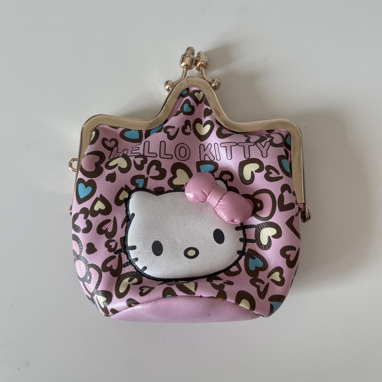Hello Kitty Pink Leopard Print Coin Purse Good... - Depop