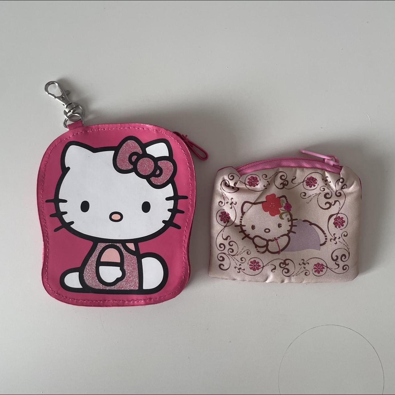 Hello Kitty Sanrio Pink and White Coin Purse Pouches... - Depop