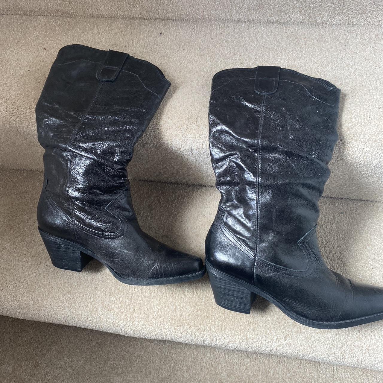 Black Faith cowboy boots size 5 never worn ... - Depop