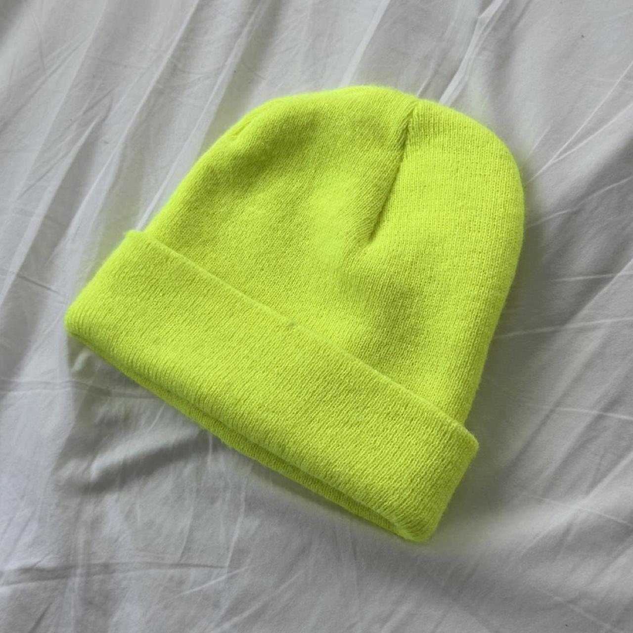 Urban Outfitters Beanie - neon yellow - Depop
