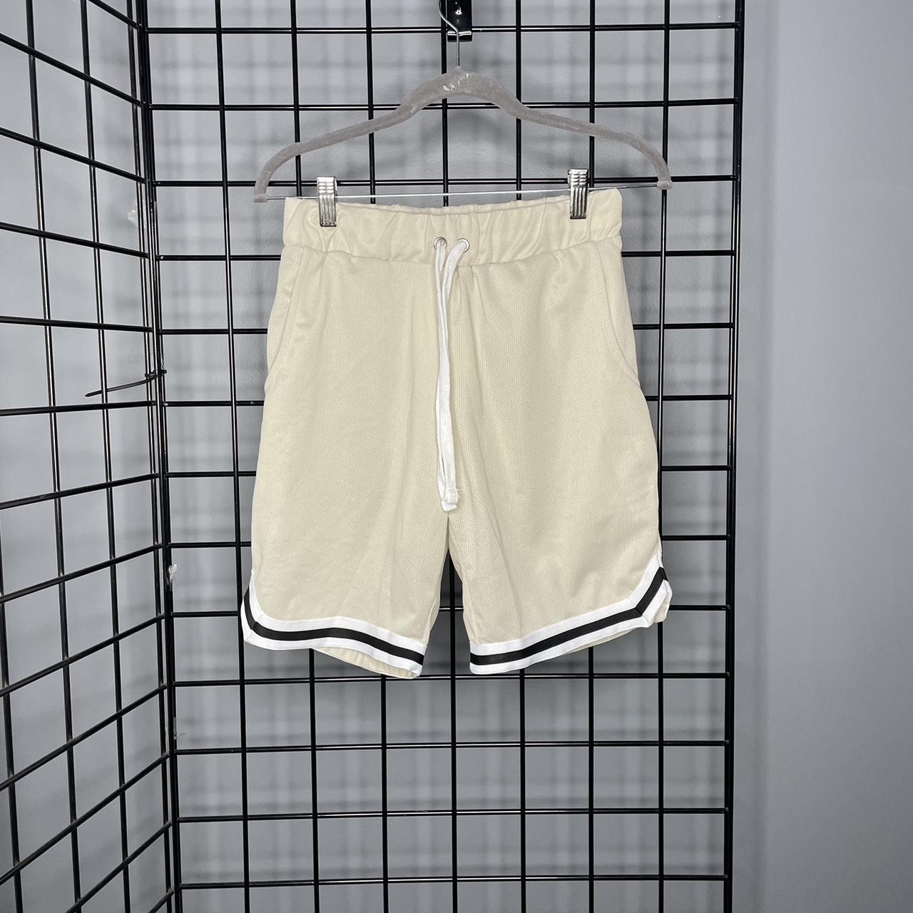 Cream Athletic Shorts Boohoo Mens S Brand new never... - Depop