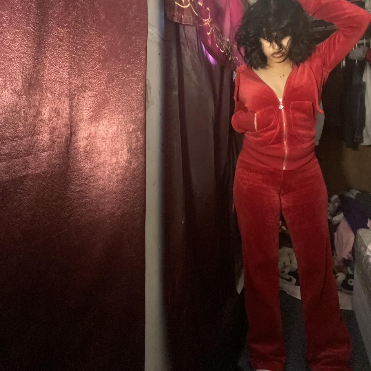 •Vintage Red velvet tracksuit •DM BEFORE BUYING OR... | Depop