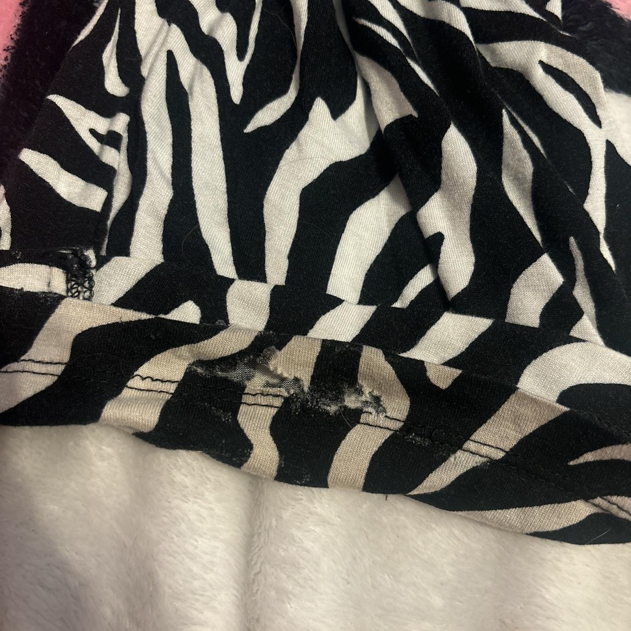 zebra print flare joyspun leggings size L small... - Depop
