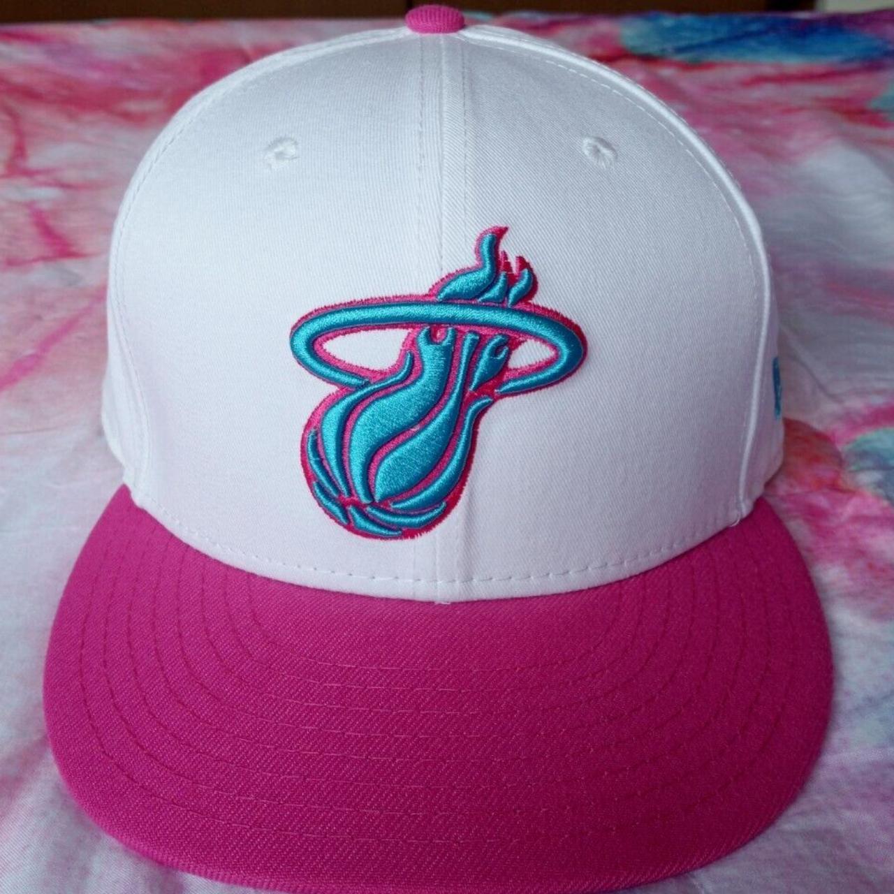 Miami Heat Vice White Snapback Cap Hat New Era... - Depop
