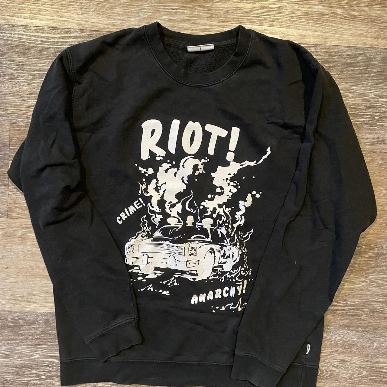 riot utmost crewneck comfy skater y2k sweatshirt - Depop