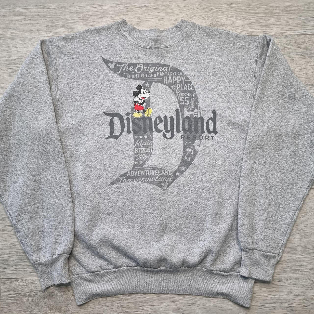 Disneyland Jumper Small Grey Pullover Print Mickey... - Depop